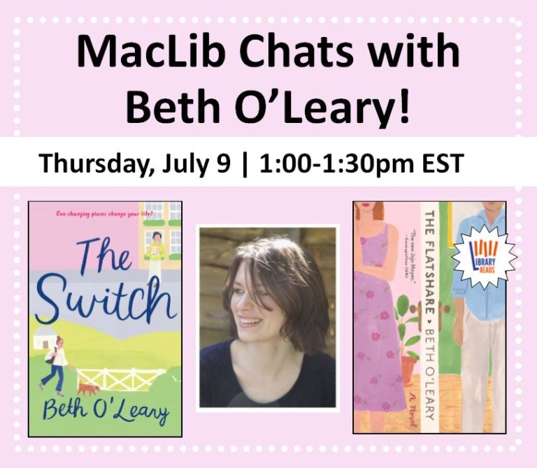 MacLib Chats w/ Beth O’Leary - Macmillan Library